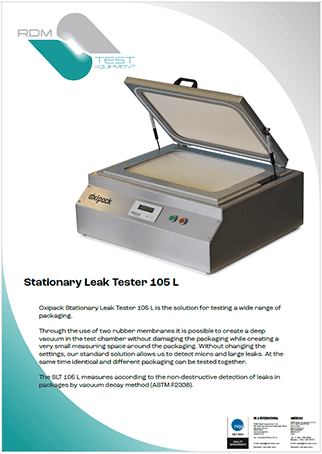 Oxipack Stationary Leak Tester (SLT) - RDM Test Equipment